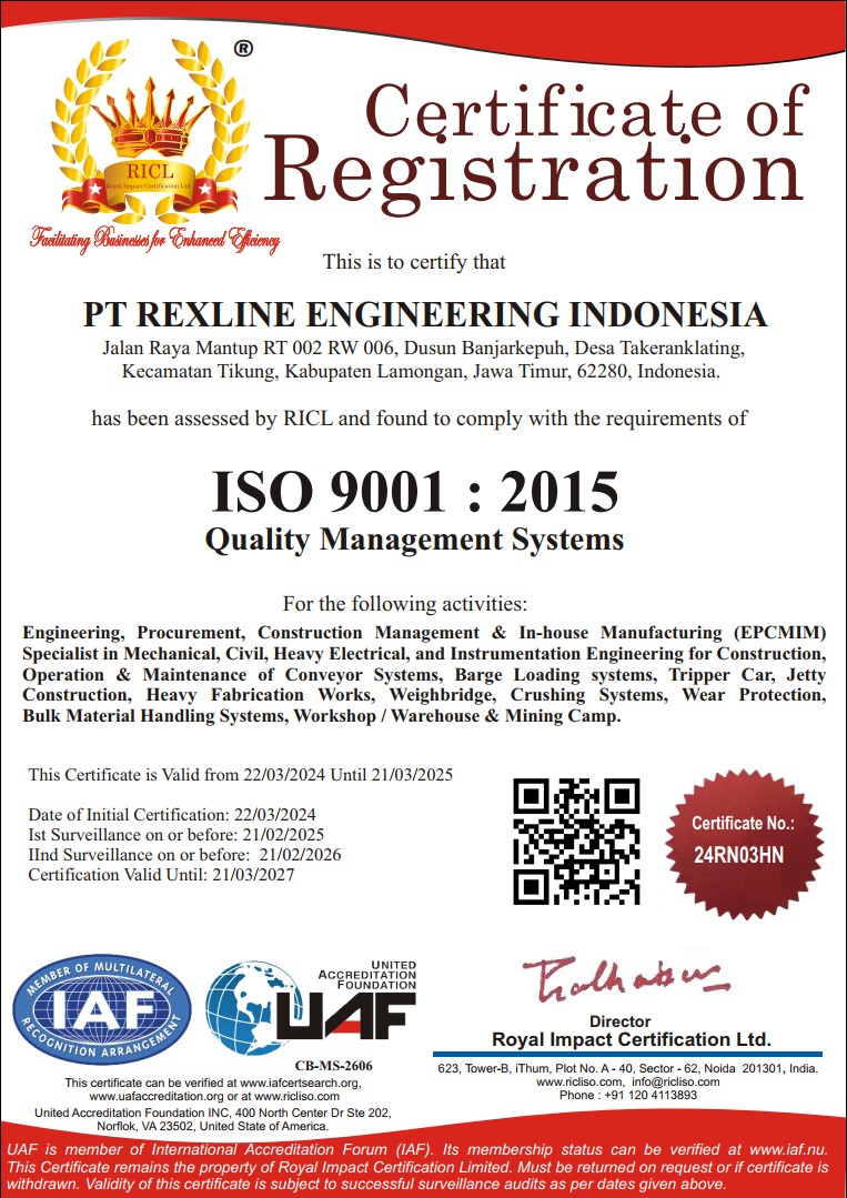 Sertifikat ISO - RexLine